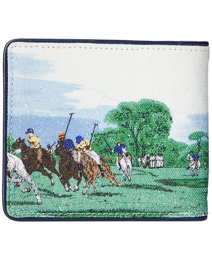 Polo Ralph Lauren Men's Equestrian-Print Canvas Billfold Wallet - Macy's