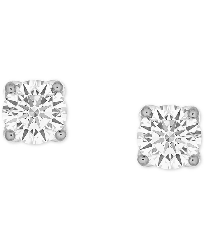 Alethea™ Certified Diamond Stud Earrings (2 ct. t.w.) in 14k White Gold ...