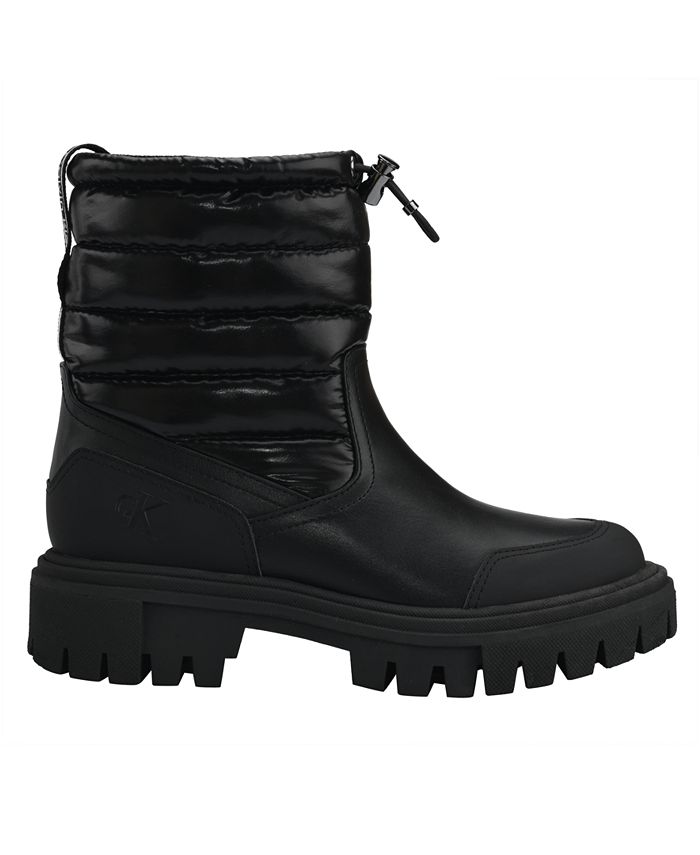 Calvin Klein Women's Relika Lug Sole Nylon Puffy Cold Weather Winter ...