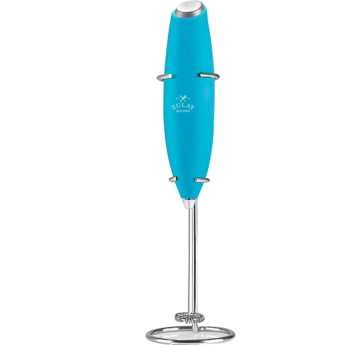 Click here for Classic Milk Frother With Stand - Matte Sky Blue prices