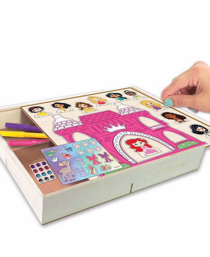 Disney Princess Wood Castle Activity Building Decorating Set - Macy's