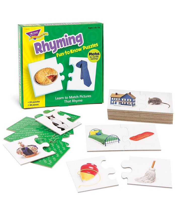 Trend Enterprises Rhyming Fun-to-Know Puzzles- Matching Games to Build ...