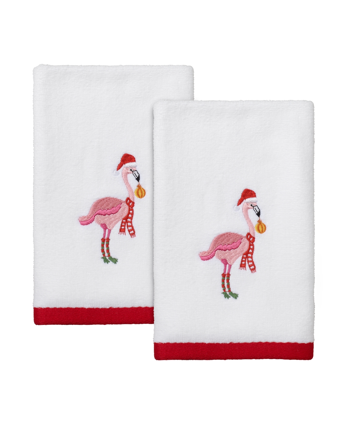 Click here for Avanti Flamingo Jingle Holiday 2-Pc. Fingertip Tow... prices