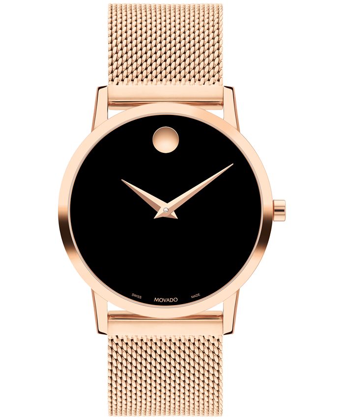 Movado Women's Museum Classic Swiss Quartz Red PVD Bracelet Watch 33mm ...