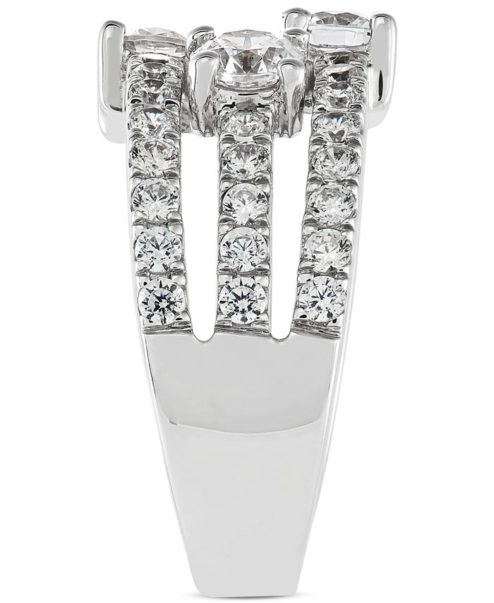 Grown With Love Lab Grown Diamond Three Row Statement Ring (2 ct. t.w ...