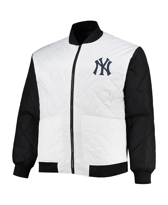 Profile Men's White, Black New York Yankees Big and Tall Reversible ...