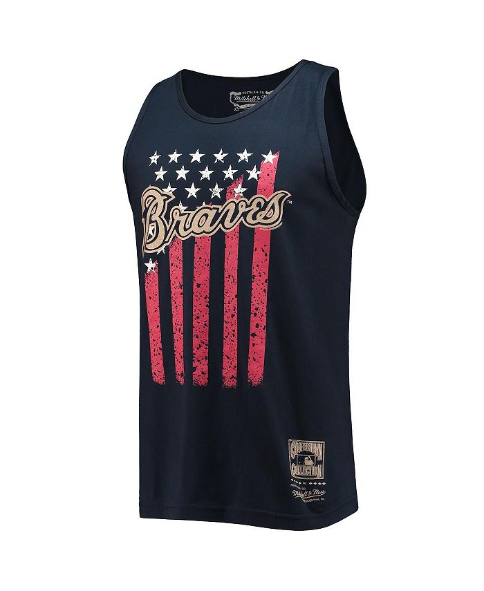 Mitchell & Ness Men's Navy Atlanta Braves Cooperstown Collection Stars ...