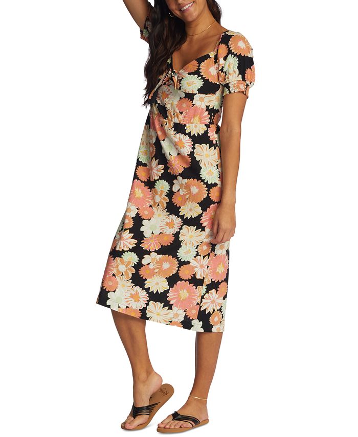 Roxy Juniors' Summertime Feeling Puff-Sleeve Dress - Macy's