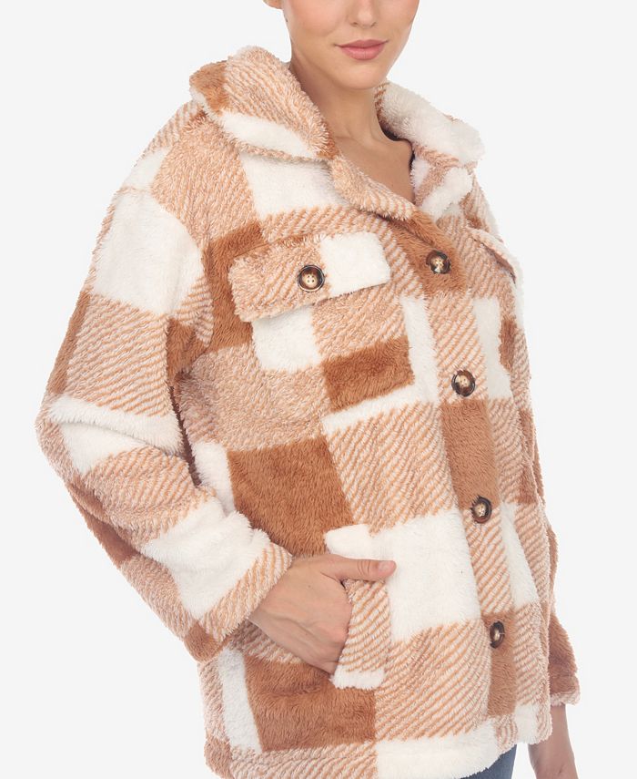 White Mark Women's Plaid Shacket - Macy's
