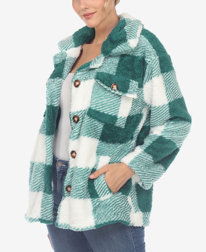 White Mark Women's Plaid Shacket - Macy's