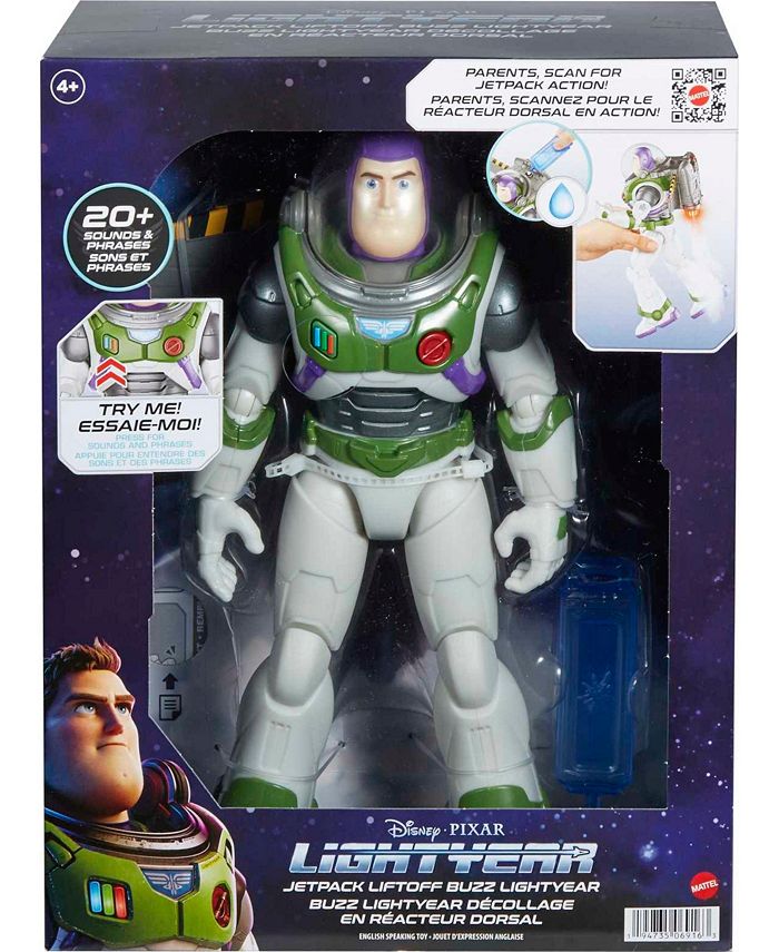 Mattel Disney Pixar Lightyear Toys, Talking Buzz Lightyear Figure with ...