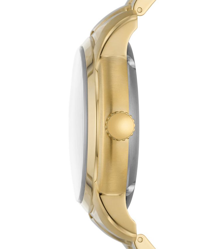 Fossil Men's Heritage Automatic Gold-Tone Stainless Steel Bracelet ...