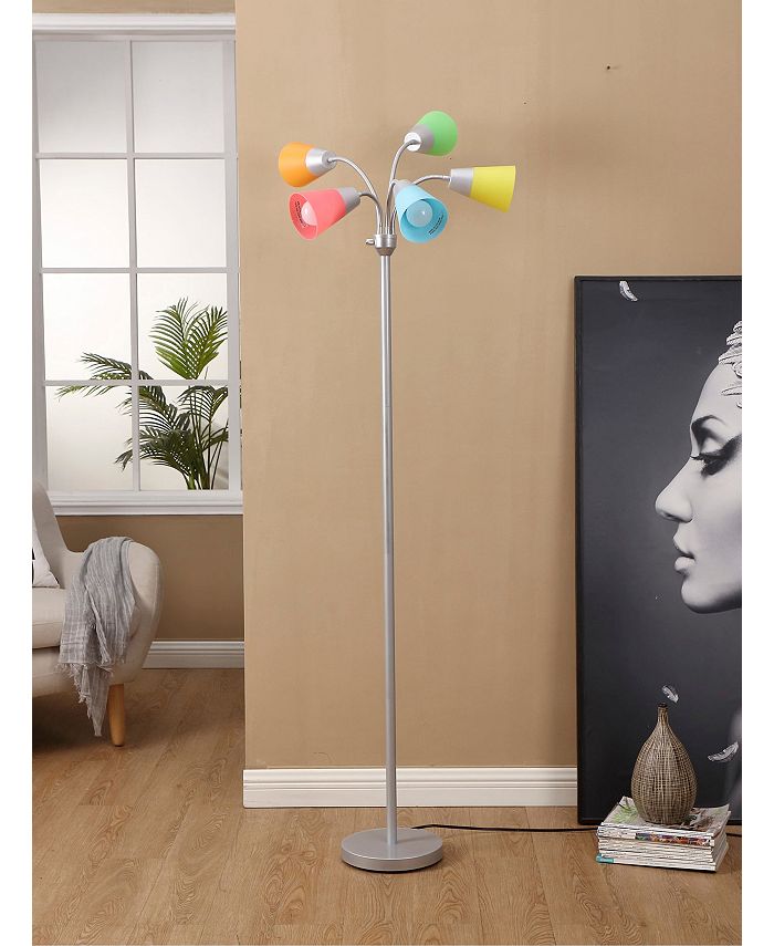 Brightech Medusa Modern LED Multi-Head Standing Floor Lamp with 10 ...