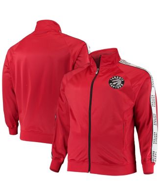 Men's Majestic Red Toronto Raptors Big and Tall Sleeve Taping Full-Zip ...