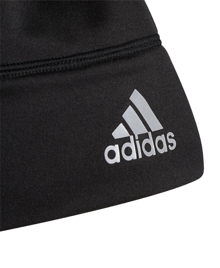 adidas Men's Alphaskin Six Dart Knit Reflective Badge Folded Beanie ...
