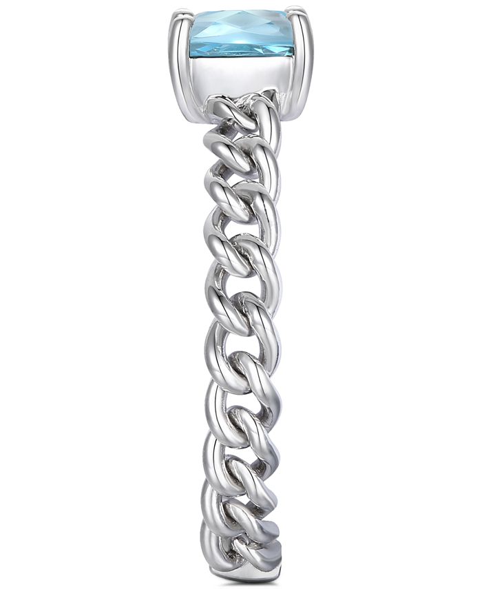 Macy's Amethyst Solitaire Chain Link Ring (7/8 ct. t.w.) in 14k Rose ...
