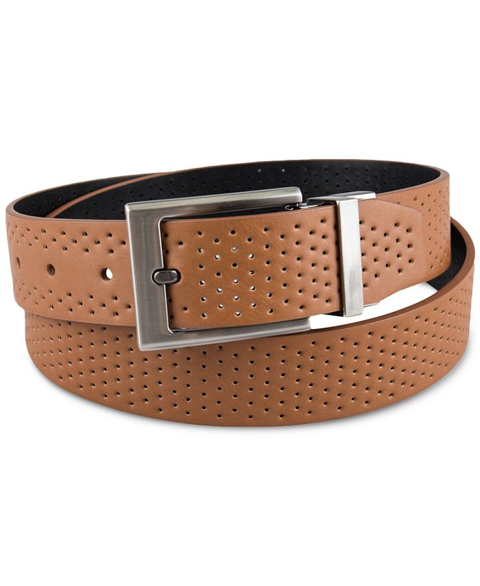 Alfani Men's Reversible Perforated Belt, Created for Macy's & Reviews ...