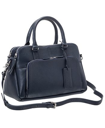 Mancini Women's Pebbled Jennifer Satchel Bag - Macy's