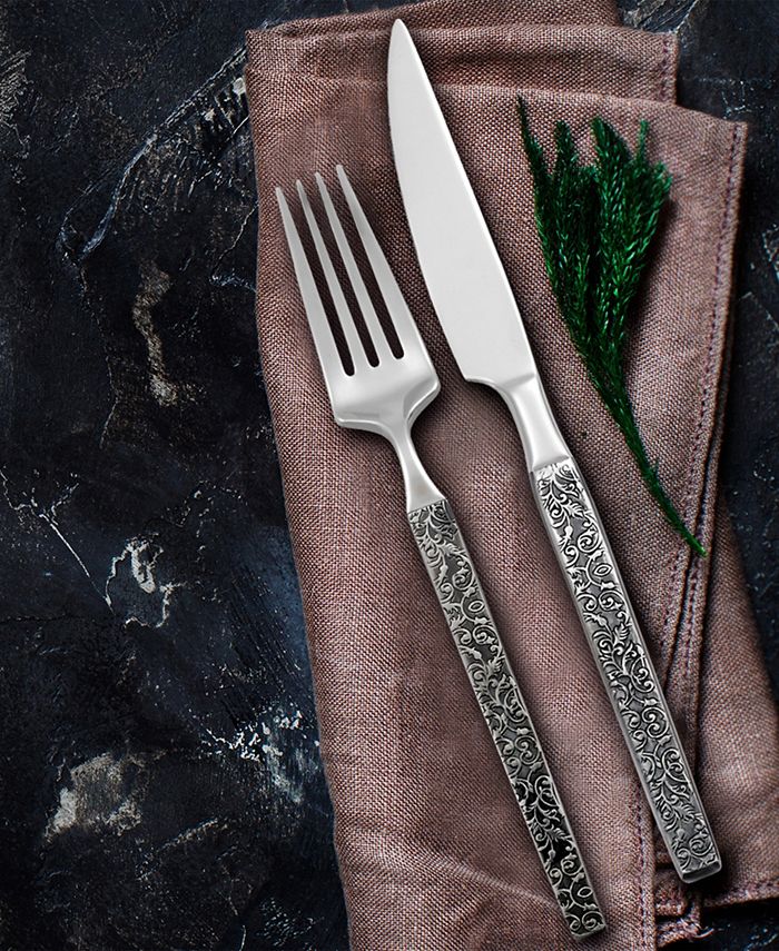 Hampton Forge Tuscany Antique Forged 18/10 Stainless Steel 20 Piece Set ...