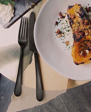 Hampton Forge Mirabella Satin Gunmetal Titanium 18/0 Stainless Steel 20 ...