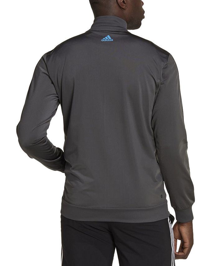 adidas Men's Colorblocked Three-Stripes Zip-Front Tricot Essentials ...