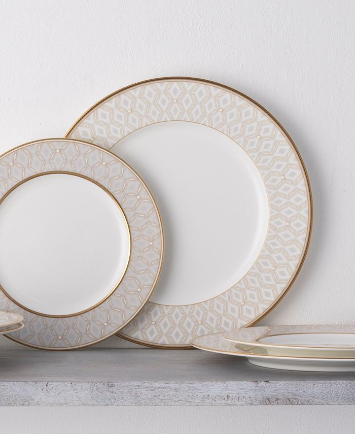 Noritake Noble Pearl Set Of 4 Dinner Plates, 11" - Macy's