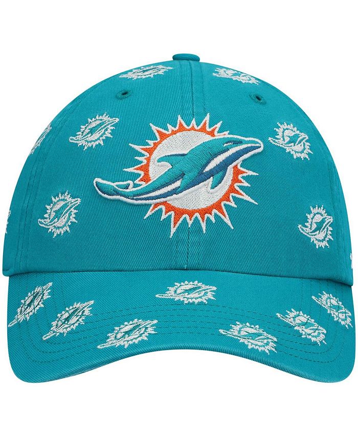 '47 Brand Women's Aqua Miami Dolphins Confetti Clean Up Adjustable Hat ...