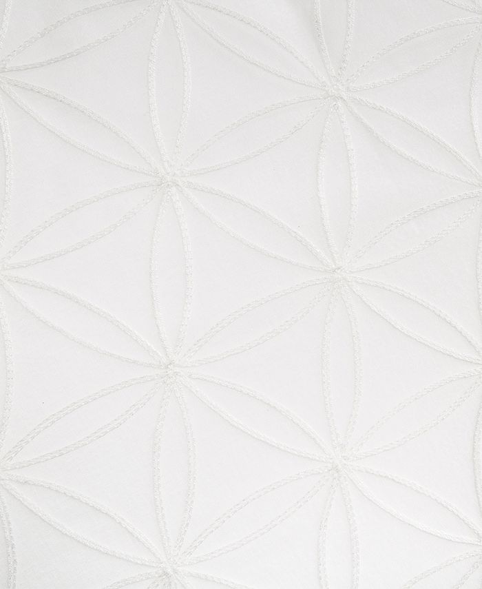 Madison Park Gemma Sheer Embroidered Window Valance - Macy's