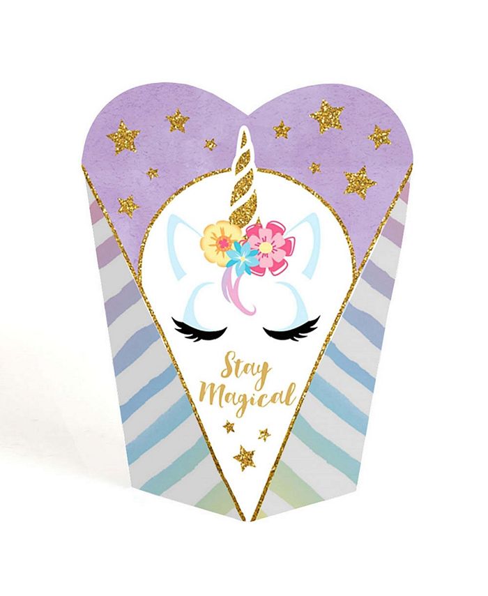 Big Dot of Happiness Rainbow Unicorn - Magical Unicorn Baby Shower or ...