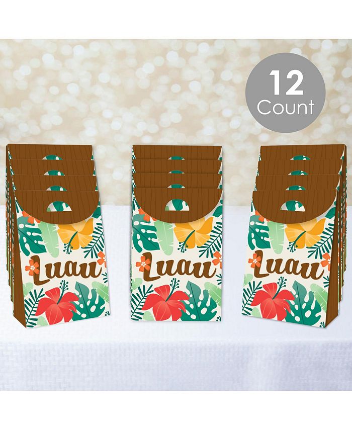 Big Dot of Happiness Tropical Luau - Hawaiian Beach Gift Favor Bags ...
