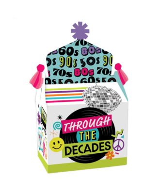 Big Dot of Happiness Through the Decades - Treat Box Party Favors - 50s ...
