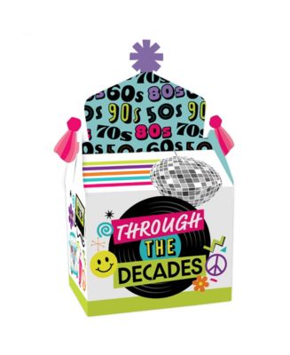 Big Dot of Happiness Through the Decades - Treat Box Party Favors - 50s ...