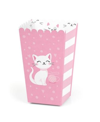 Purr-fect Kitty Cat - Baby Shower or Birthday Favor Popcorn Treat Boxes ...