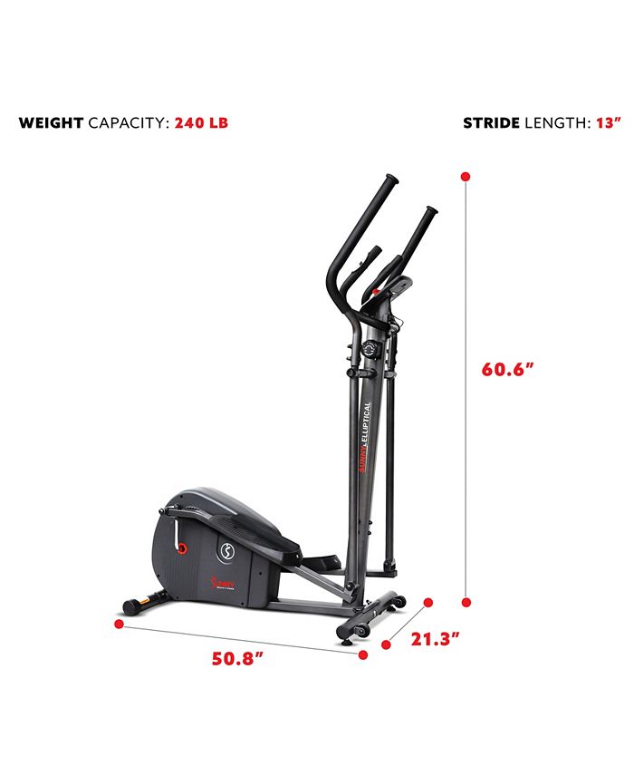 Sunny Health & Fitness Endurance Series Smart Elliptical Machine, Sf ...