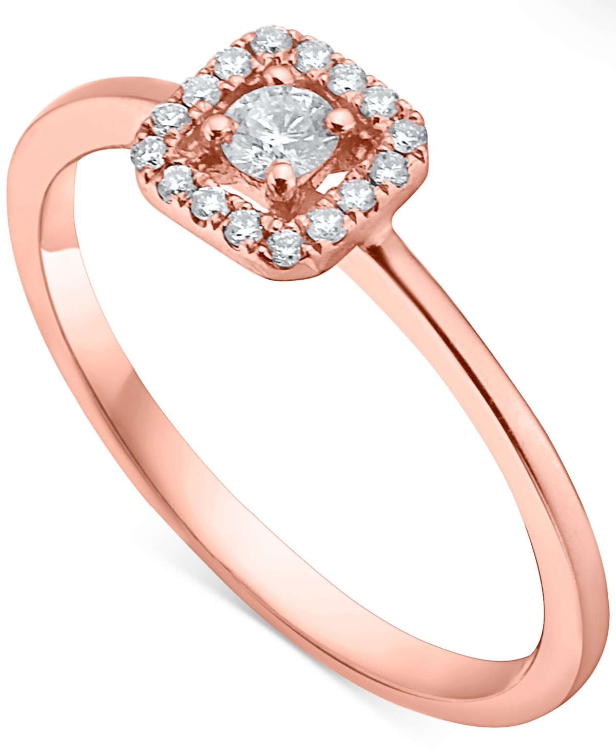 Click here for Diamond Square Halo Engagement Ring (1/5 ct. t.w.)... prices