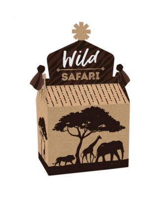 Big Dot of Happiness Wild Safari - Treat Box Party Favors African ...