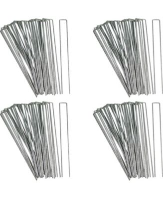 Outdoor Lawn and Garden Galvanized Steel Staple Stakes for Landscape ...