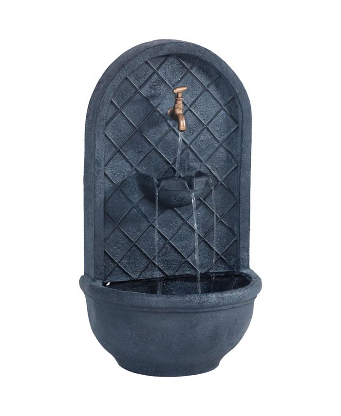 Sunnydaze Decor Messina Polystone Outdoor Wall Fountain - Lead - Macy's