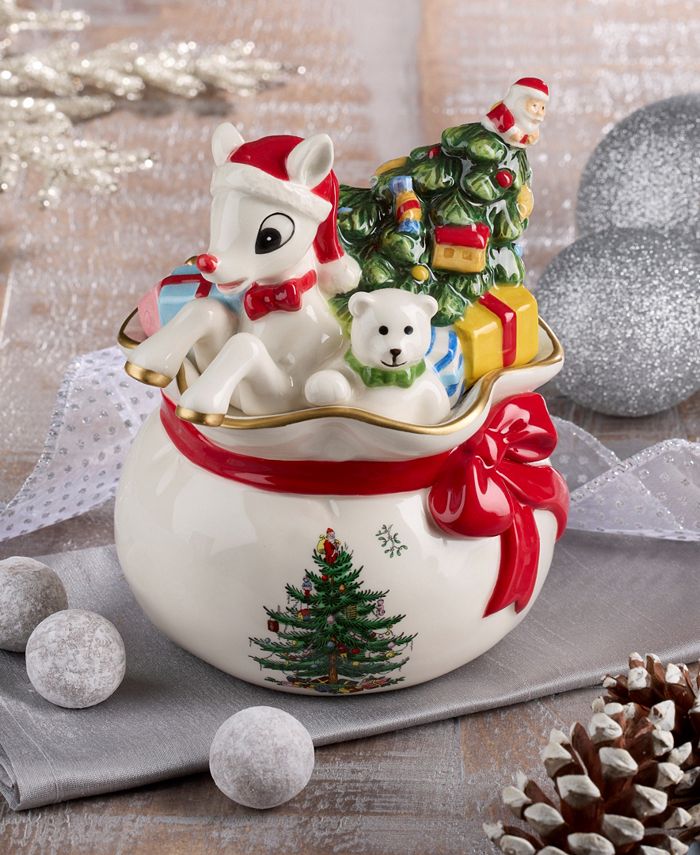 Spode Christmas Tree Rudolph Candy Bowl - Macy's
