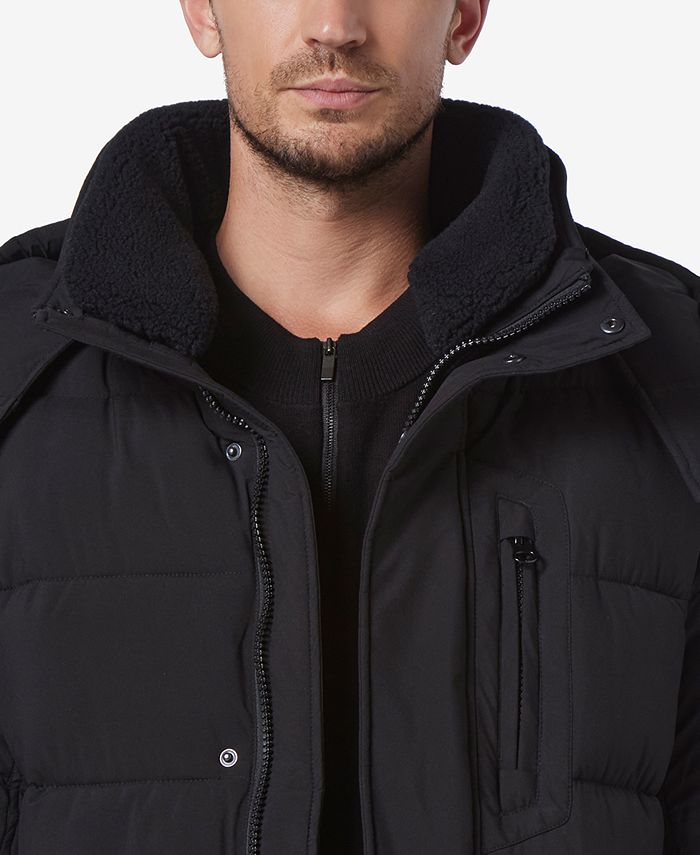 Marc New York Men's Howe Quilted Puffer Jacket with Removable Hood ...