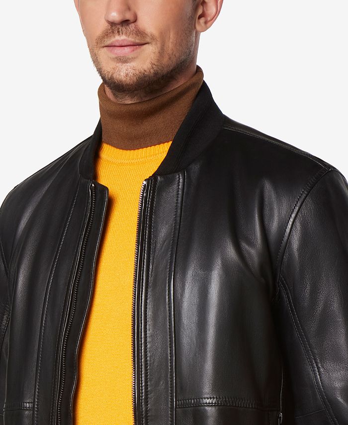 Marc New York Men's MacNeil Smooth Leather Bomber Jacket - Macy's