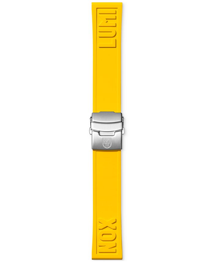 Luminox Interchangeable Yellow Rubber Watch Strap - Macy's
