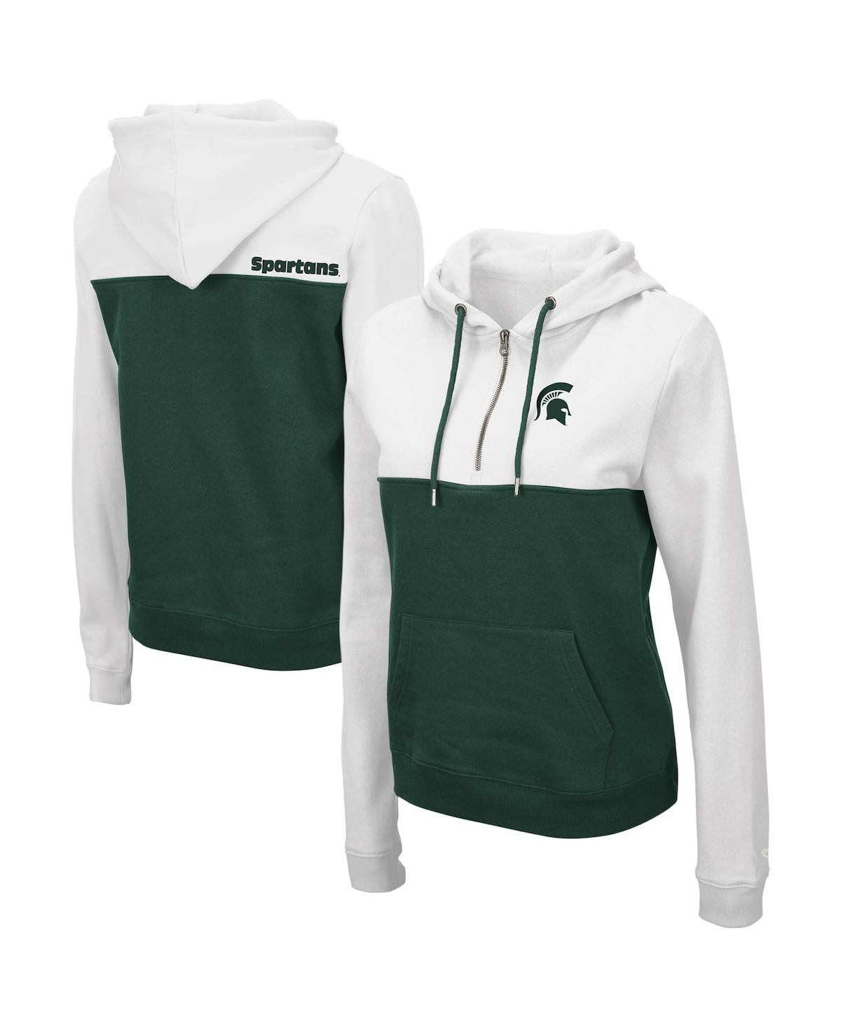 Click here for Womens Colosseum White  Hunter Green Michigan Stat... prices