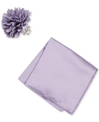 ConStruct Men's Solid Pocket Square & Lapel Pin Set - Macy's