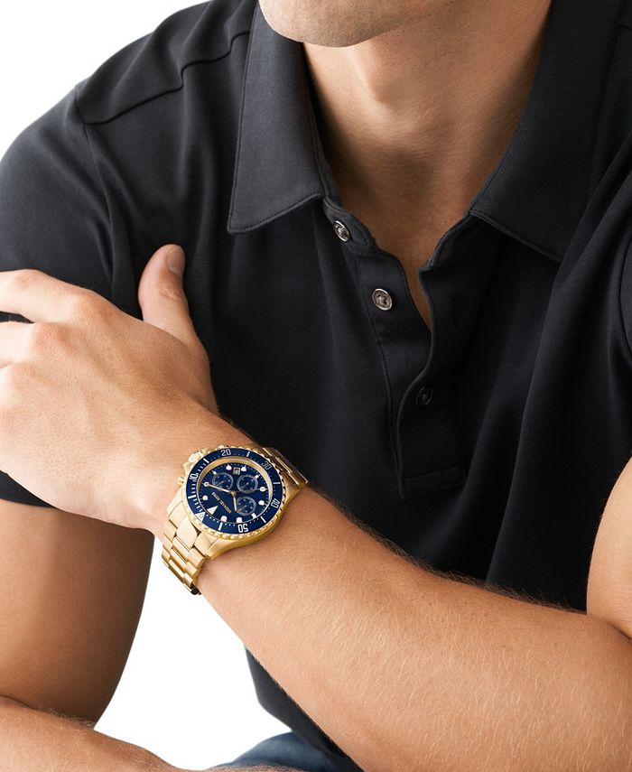 Michael Kors Men's Everest Chronograph Gold-Tone Stainless Steel ...