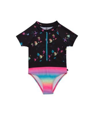 Girl Multicolored Birds Rashguard - Child - Macy's