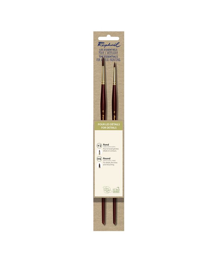 Raphael Essentials for Details Acrylic and Watercolor Brush 2 Piece Set ...