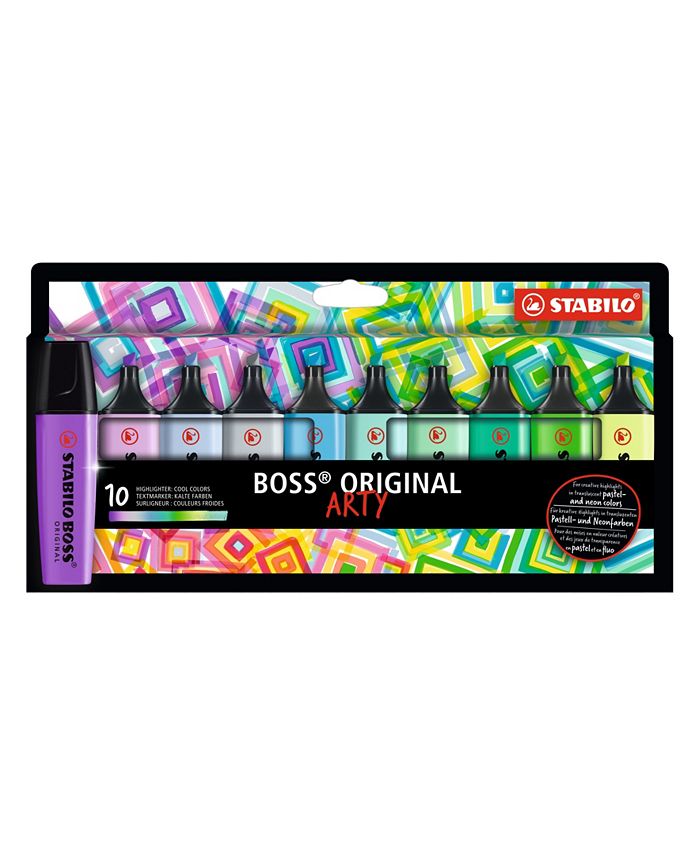 Stabilo Boss Original Highlighters Arty Cool Colors 10 Piece Set - Macy's