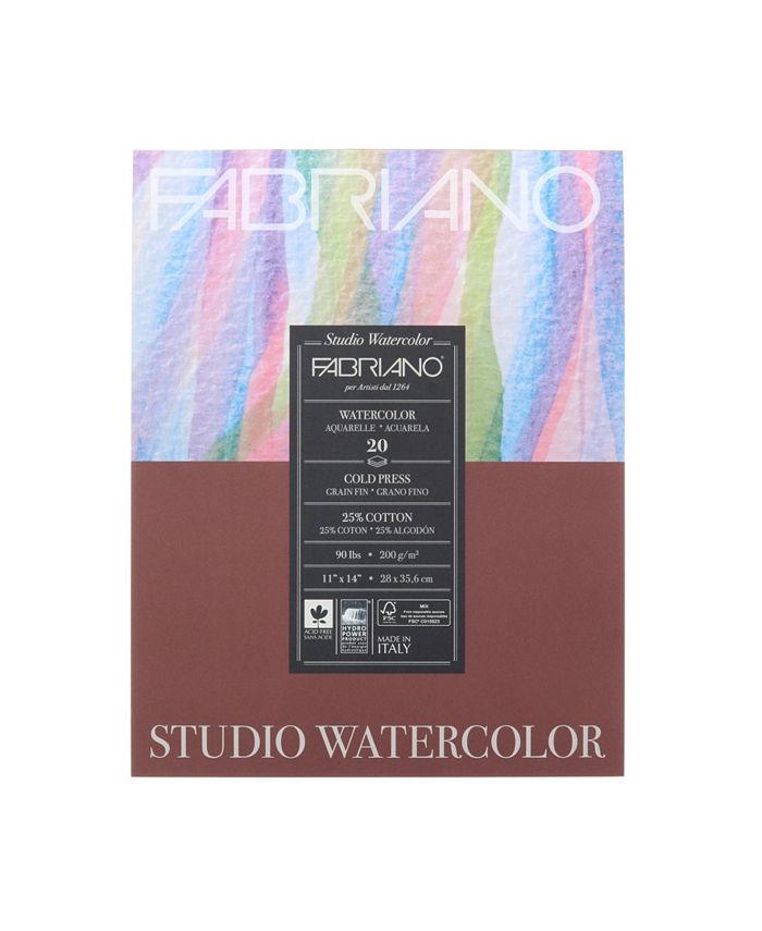 Fabriano Studio Cold Press Watercolor Pad, 11" x 14" - Macy's
