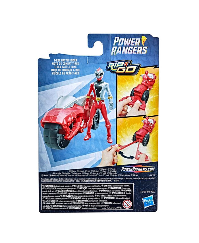 Power Rangers CLOSEOUT! Rip N Go T-Rex Battle Rider and Dino Fury Red ...